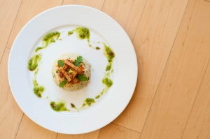 Quinoa, Avocado, and Sweet Potato Timbale With Roasted Tomatillo ...